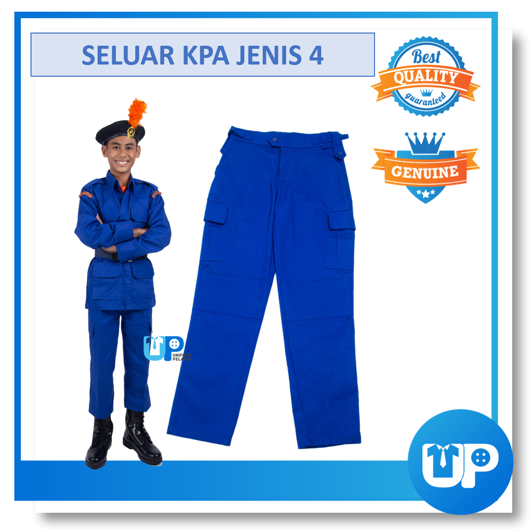 Seluar KPA Kadet Kaspa Biru Sekolah Kokurikulum K.P.A Jenis No.4 ...