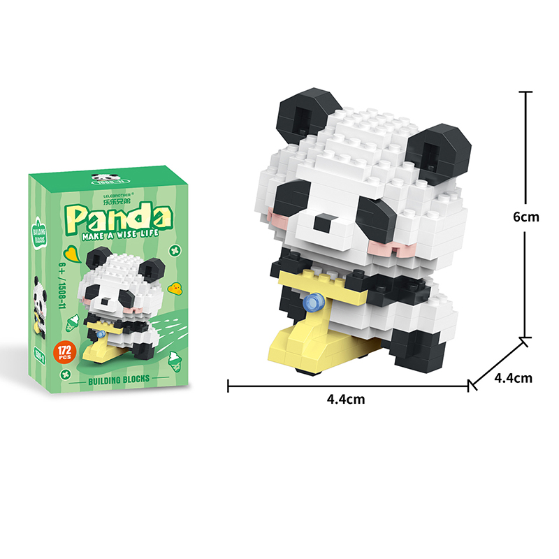 1 Set Mini Panda Micro Building Blocks 3D Diamond Model Animals Bricks ...