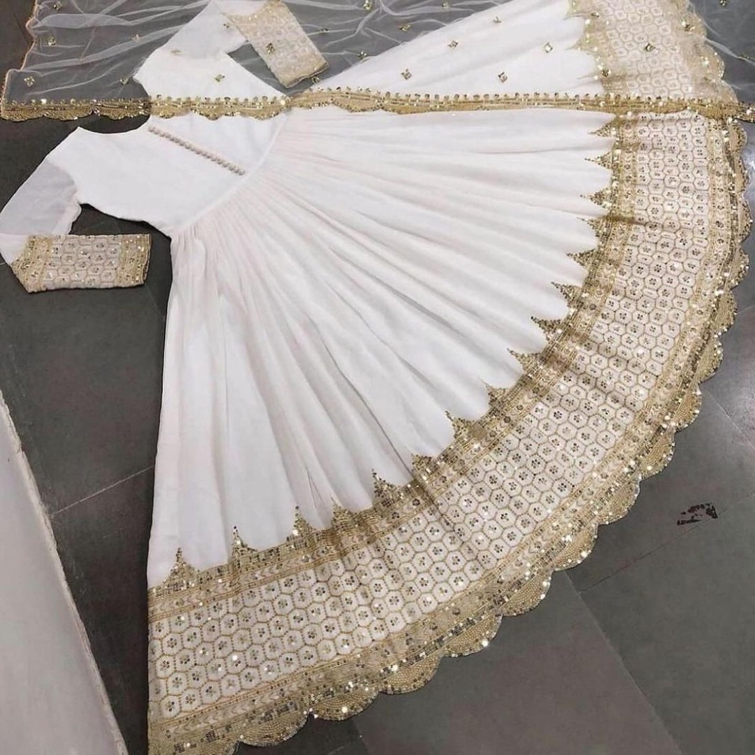 3-Piece Embroidered Stitched Frock Set for Women - Elegant, Premium ...