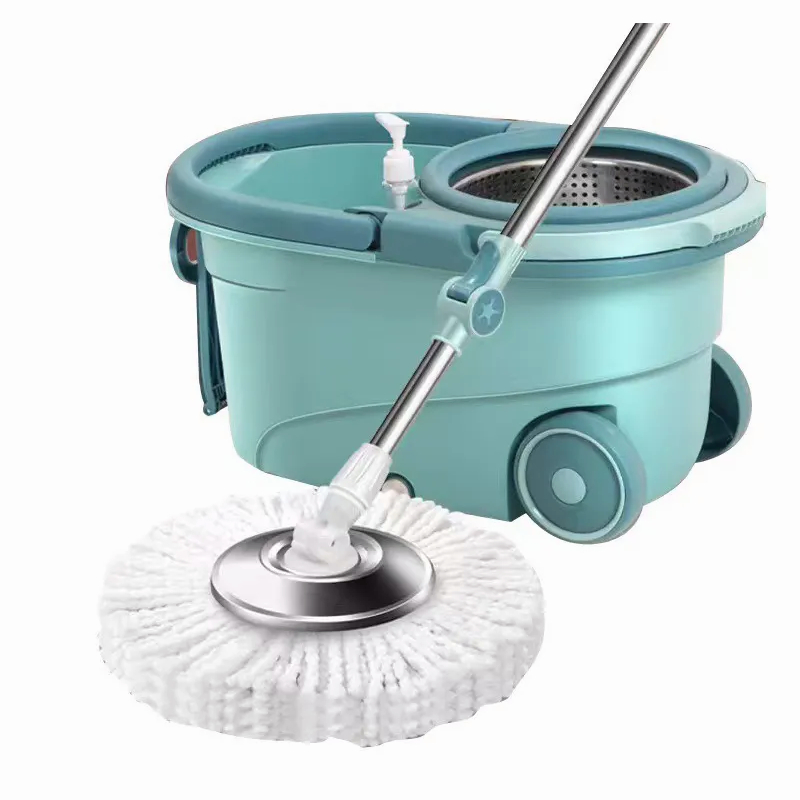 Premium Spin Mop And Bucket Set Hand Press and Foot Press Spin Mop Set ...