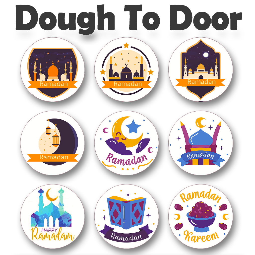 Hari Raya Ramadan Aidilfitri Thank You Sticker Label Pelekat Bulat ...