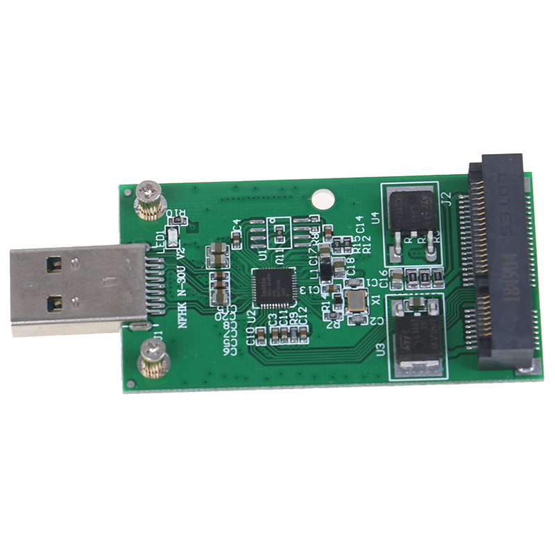 1Pc Mini USB 3.0 to PCIE mSATA External SSD PCBA Conveter Adapter Card ...