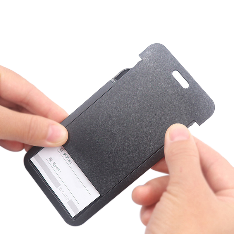 Simple Document Card Holder Retractable Sliding Cover Bus Card ID Card ...