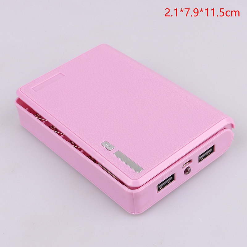 4*18650 Battery Holder 5V Dual USB Power Bank Battery Box Solderless ...