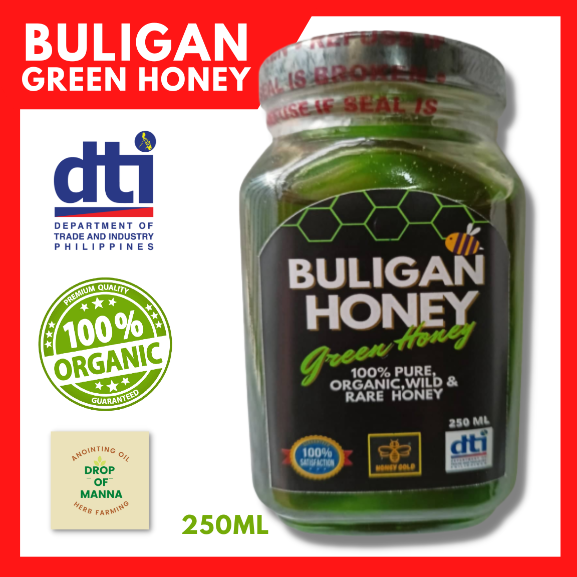 GREEN WILD HONEY-BULIGAN HONEY/100% PURE WILD-250ML | Lazada PH