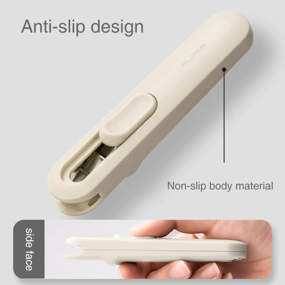 New Traceless Design Mini Stapler Push Operation No-Staple Hand Clamp ...