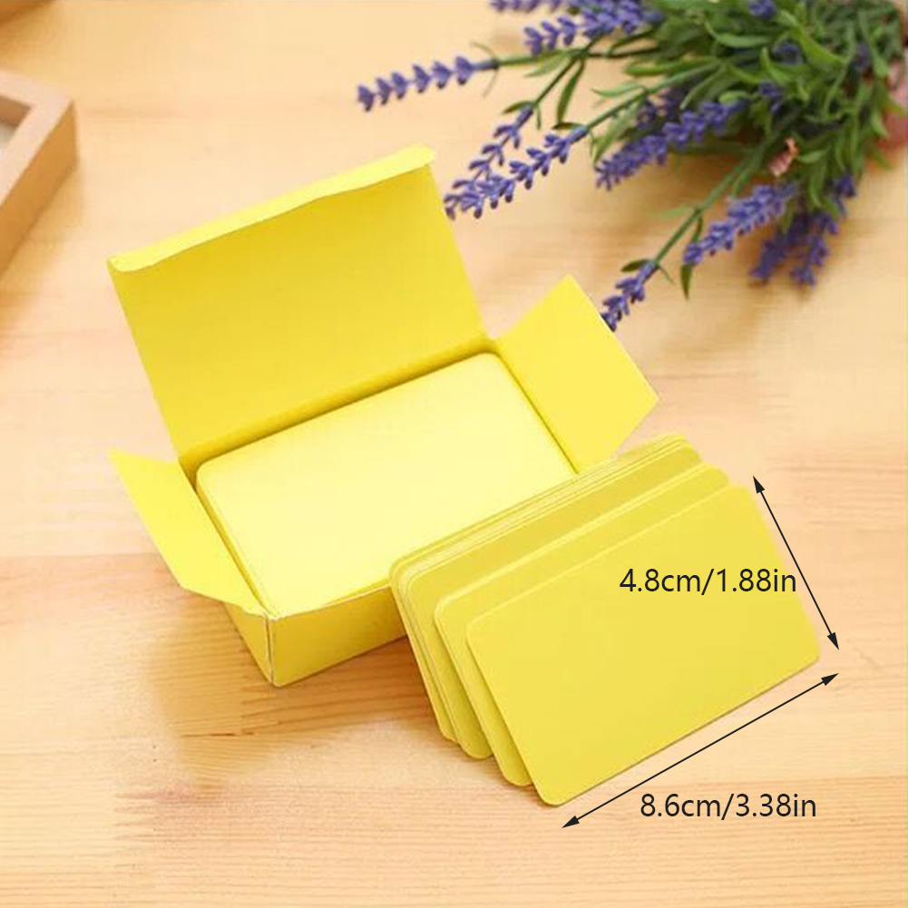 SF 100pcs/box Kraft Paper Card Color Blank Business Card Message Thank ...