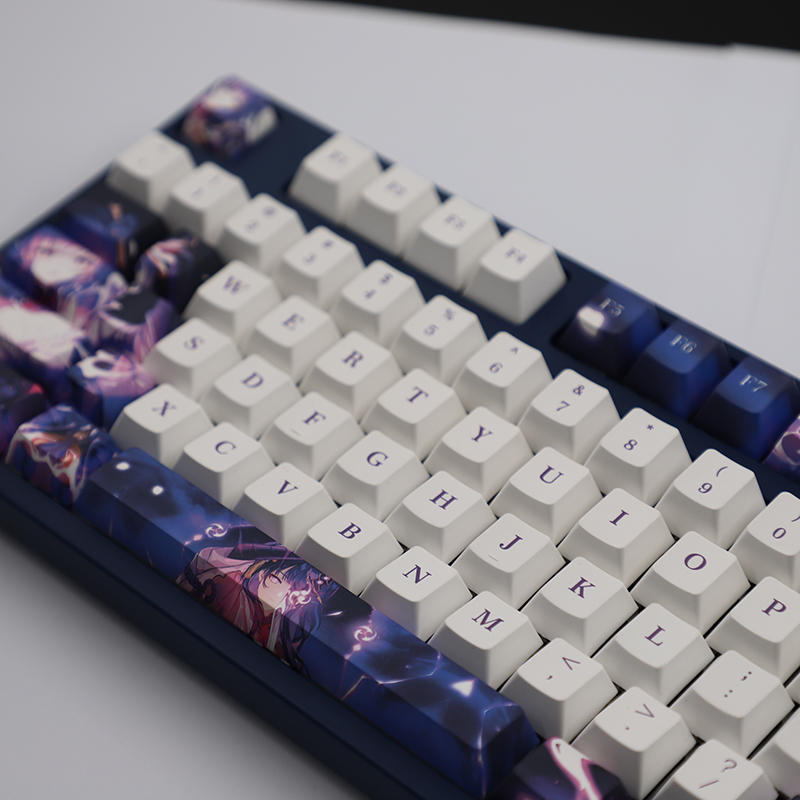 137 คีย์ Genshin Impact RAIDEN SHOGUN Keycaps Dye-Sublimation PBT ...