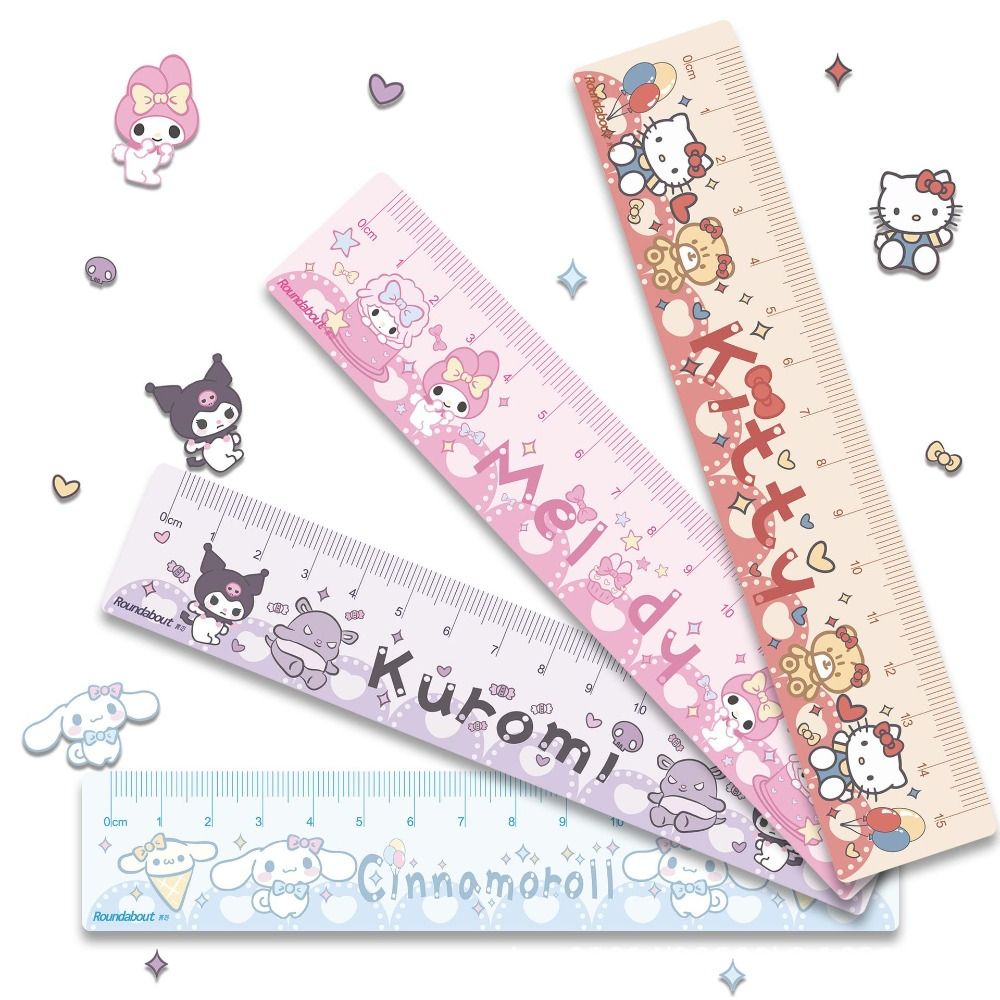 Melody Kuromi Cinnamoroll 15cm Drafting Straight Ruler DIY Drawing ...