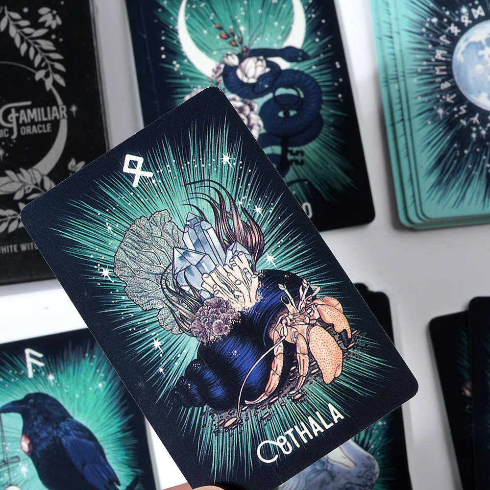 【ClassicNest】Witch'S Familiar Runic Oracle 24 Card Indie Tarot Runes ...