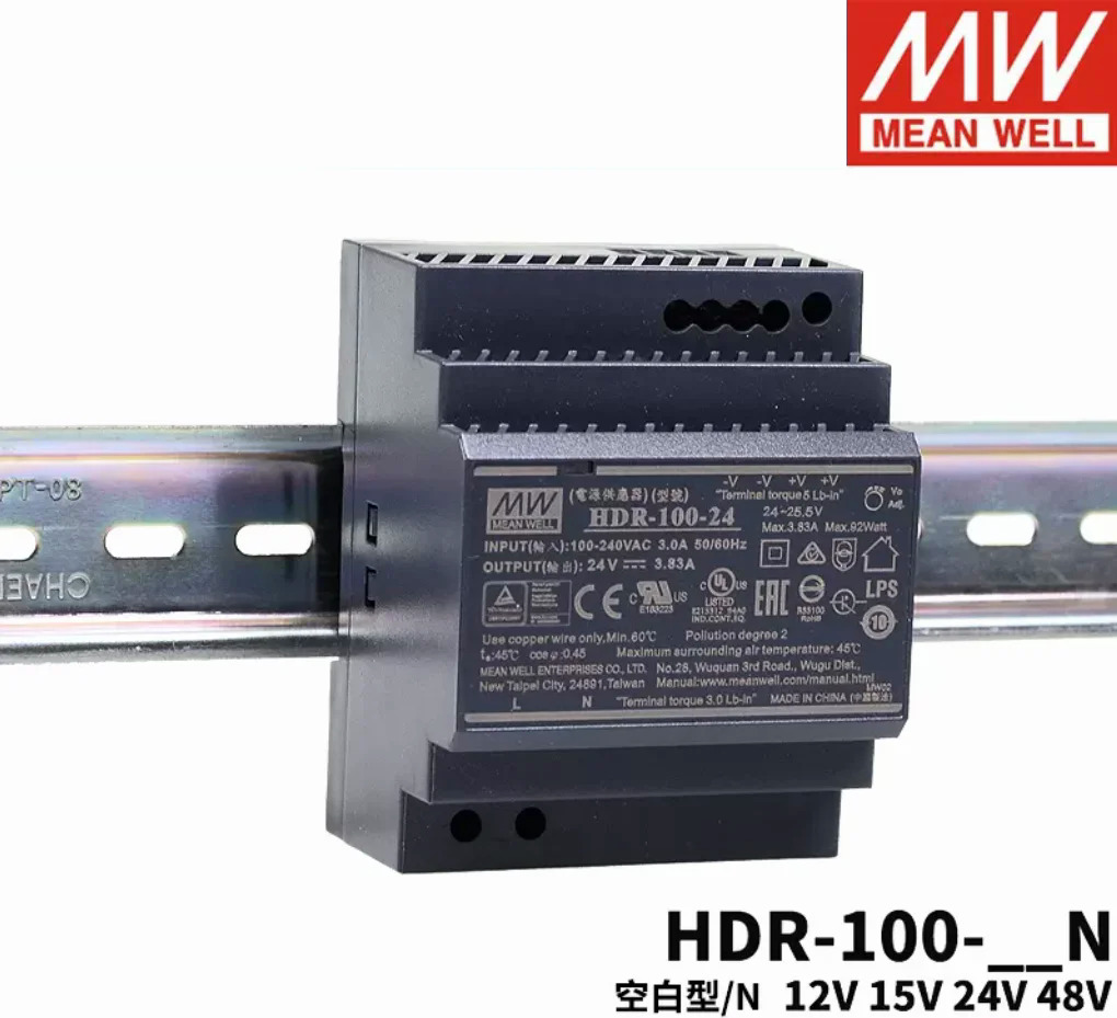 Mean Well 12V 15V 24V 48V 85-264V AC เป็น DC Ultra Slim Step Shape DIN ...