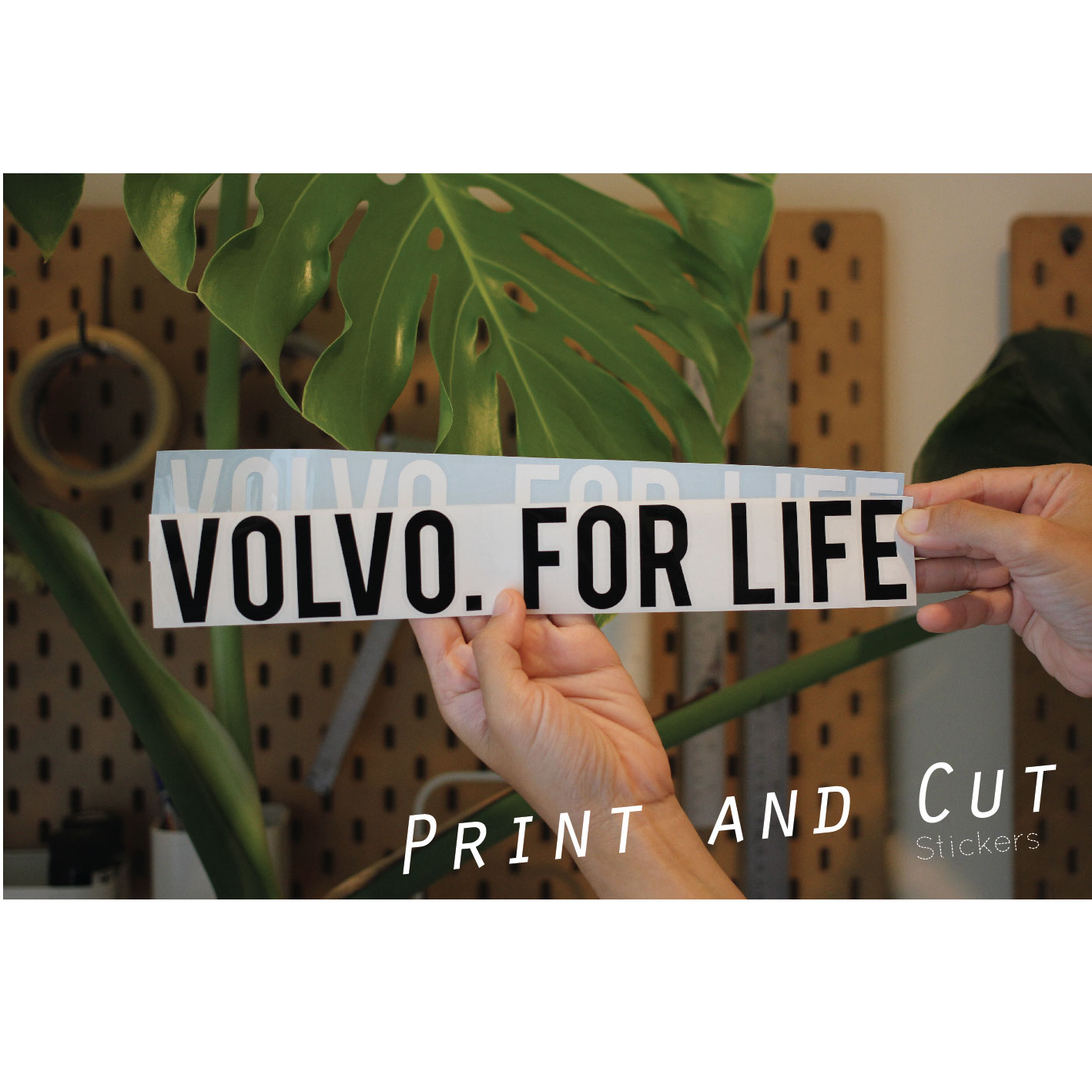 สติ๊กเกอร์แต่งรถ งานไดคัท ลาย Volvo for Life มีหลายสี มีหลายขนาดให้ ...