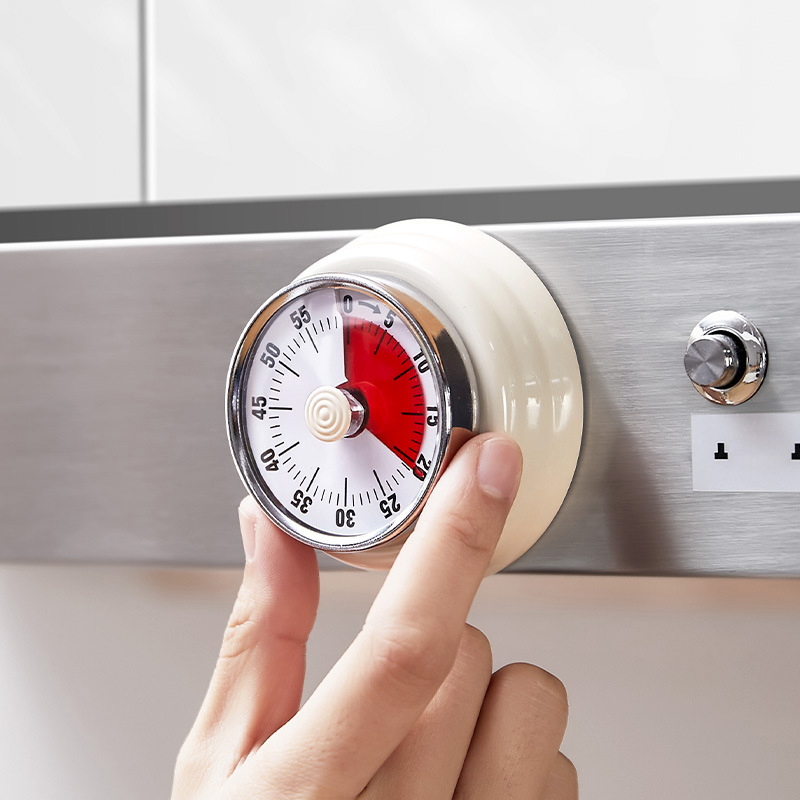 Wall Clock Kitchen Timer Time Reminder 60 Minutes Magnet Round Shape ...