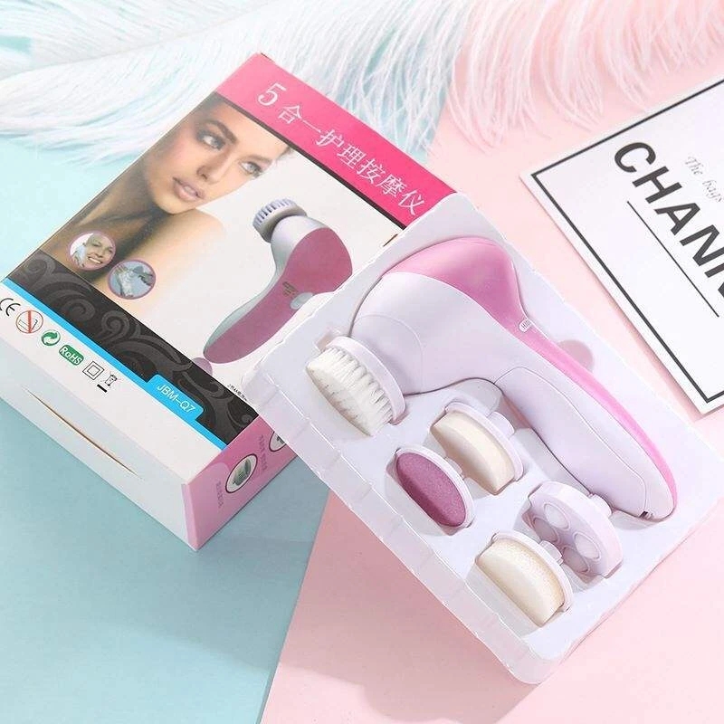 Electric Facial Cleaner 5 IN 1 Face Cleansing Brush Wash Machine Spa ...