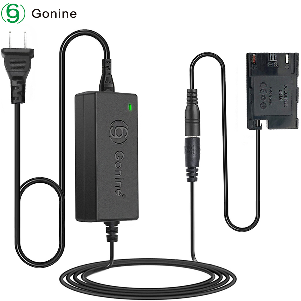 Gonine ACK-E6 AC Power Adapter DC Coupler Charger LP-E6 Dummy Battery ...