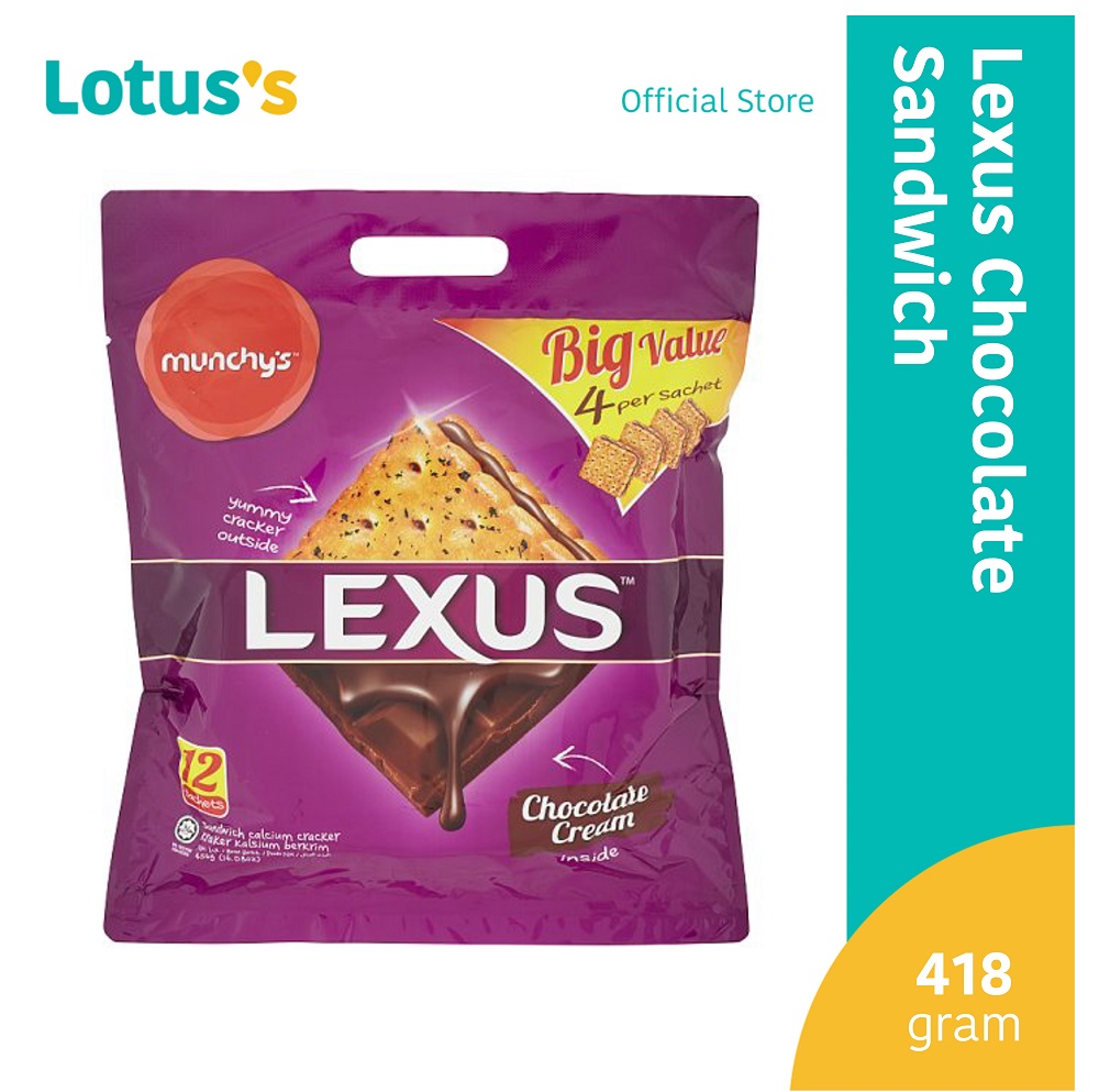 Munchy'S Lexus Chocolate Cream Sandwich Biscuit 418G | Lazada