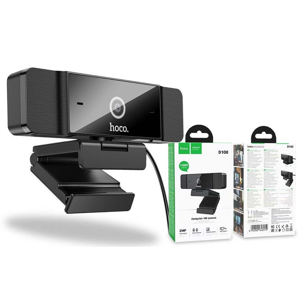Hoco D100 กล้องเว็บแคม Full HD 1080P พร้อมไมโครโฟนคู่ สำหรับแล็ปท็อป ...
