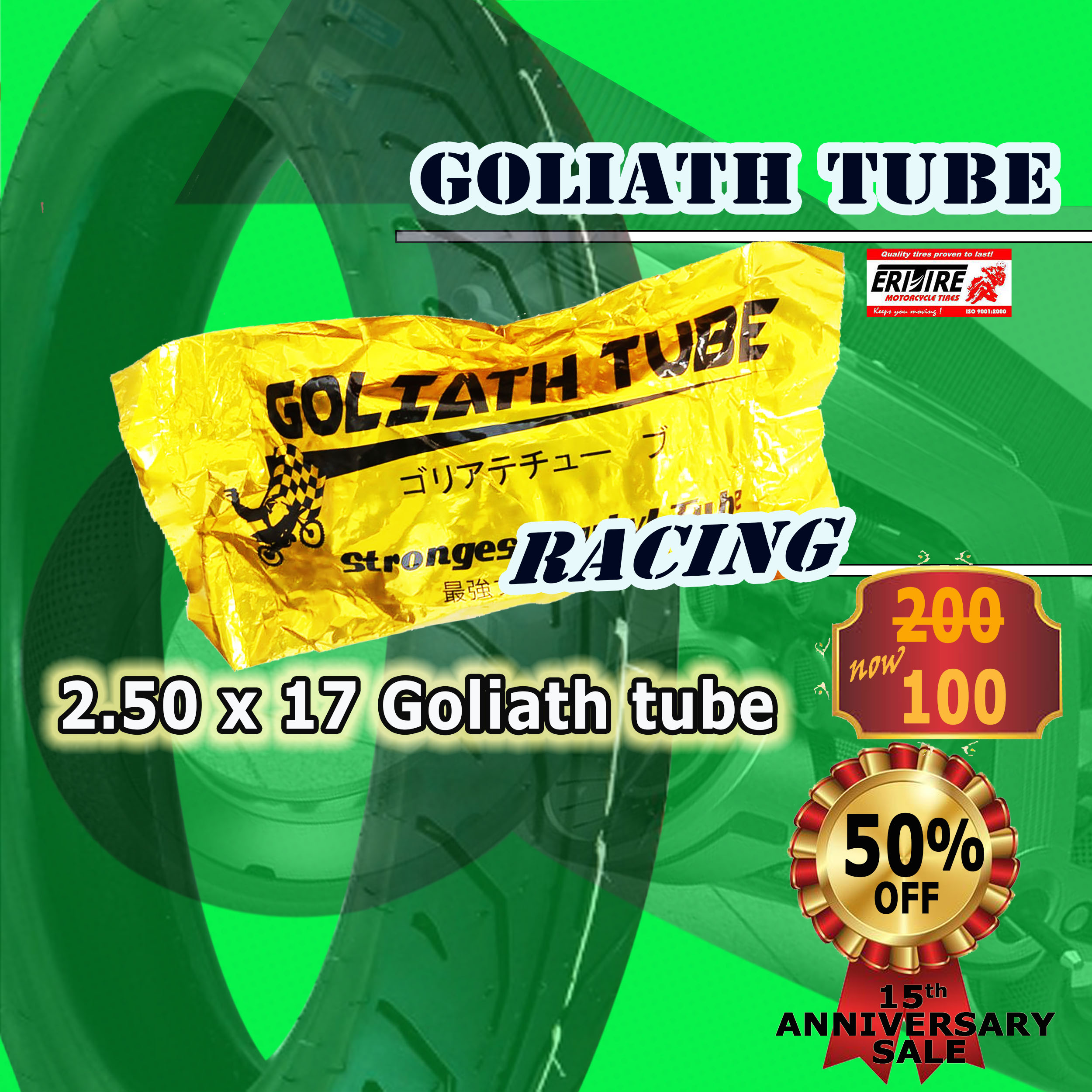 2.50 x 17 Goliath tube All brand new and its class A durable motorcycle ...
