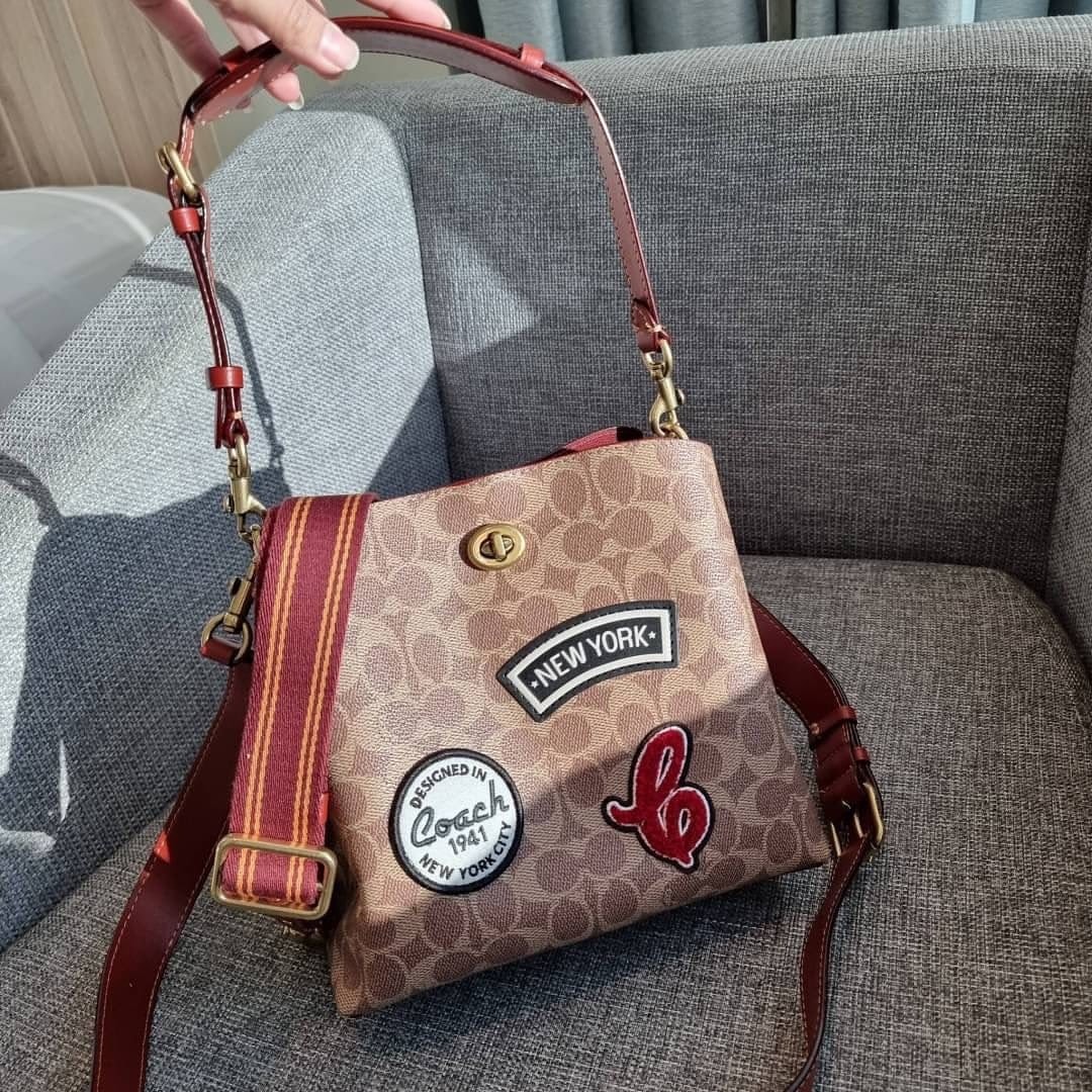 C6868 COACH JES DRAWSTRING BUCKET BAG IN COLORBLOCK WITH HORSE AND ...