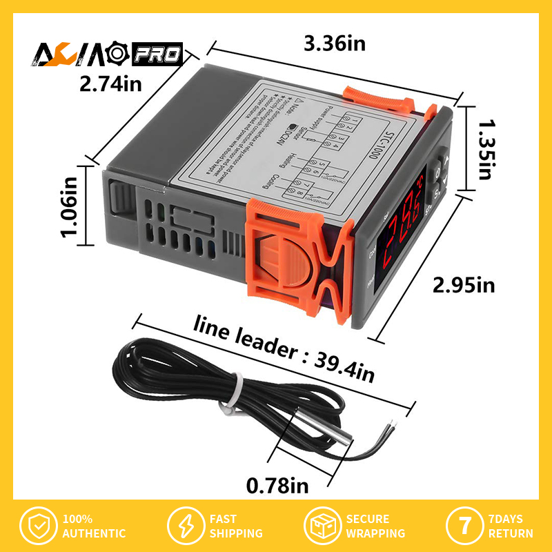 AumoPro 1000 Digital Temperature Controller 12v/24v/110-220v Digital ...