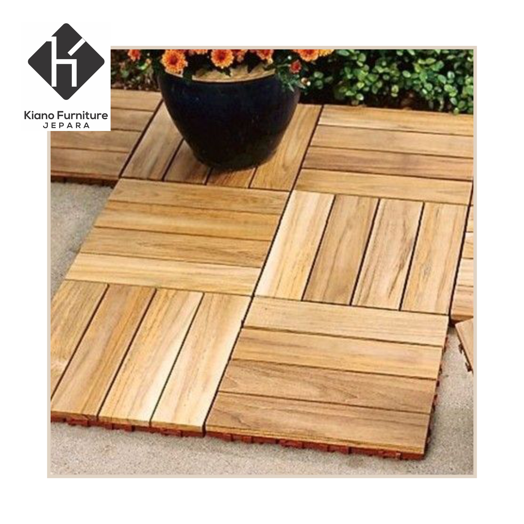 (HEMAT ISI 10 & 5pcs) DECKING KAYU MOTIF GARIS 4 + VERNISH / PARKET ...
