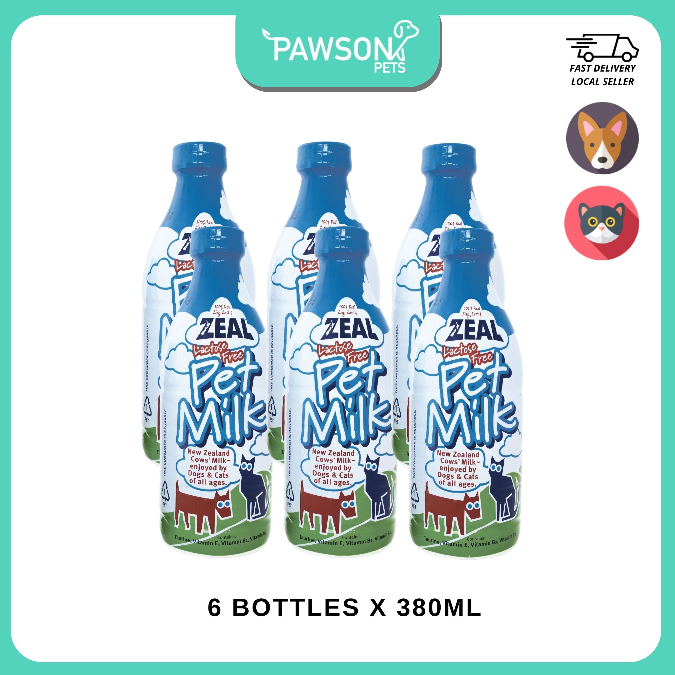 Zeal Lactose-Free Pet Milk Dog and Cat 380ml / 1 Litre | Lazada Singapore