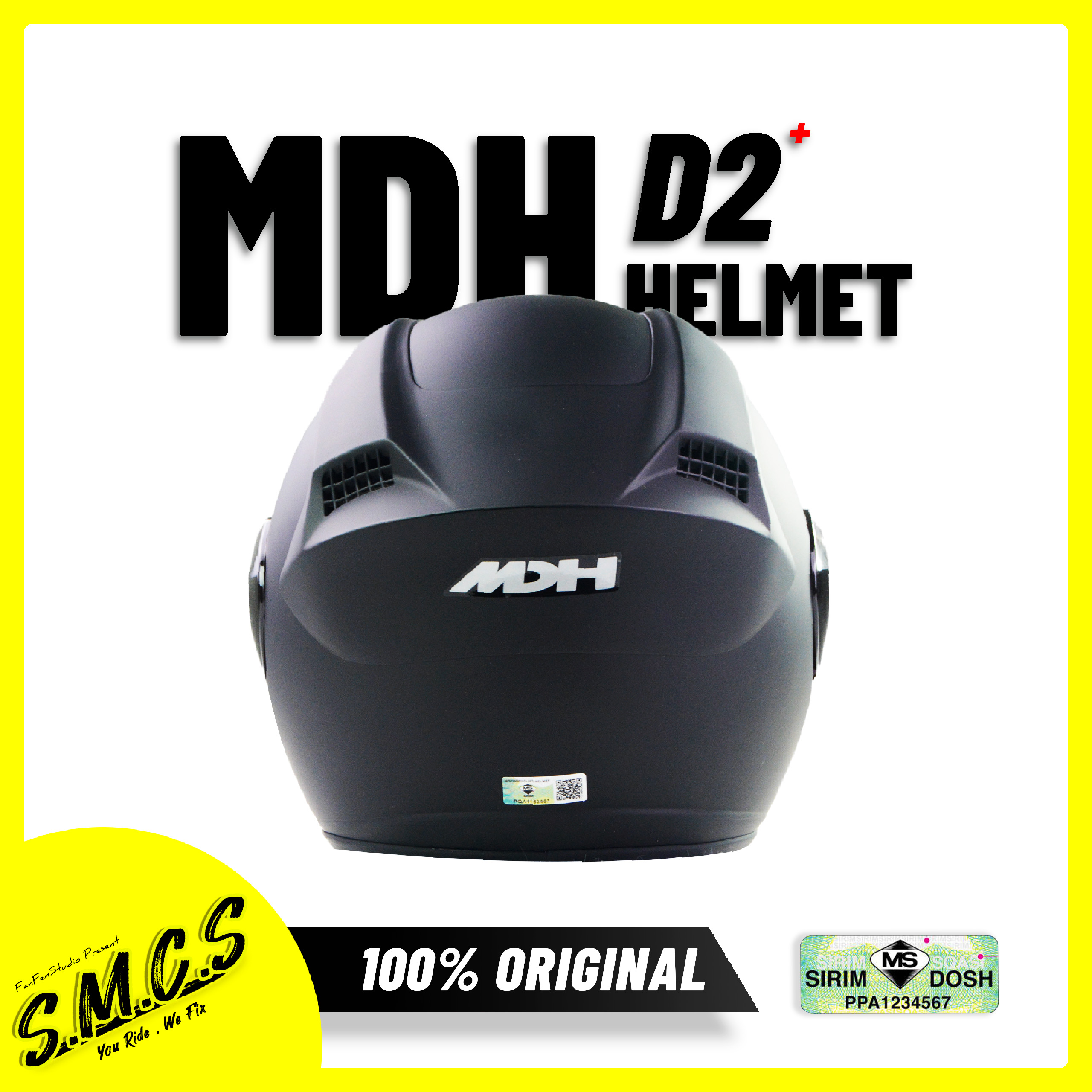 MDH Motor Helmet D2 With KHI Design Tinted Visor [𝗦𝗜𝗥𝗜𝗠 𝗖𝗘𝗥𝗧𝗜𝗙𝗜𝗘𝗗] [𝗡𝗘𝗪 ...