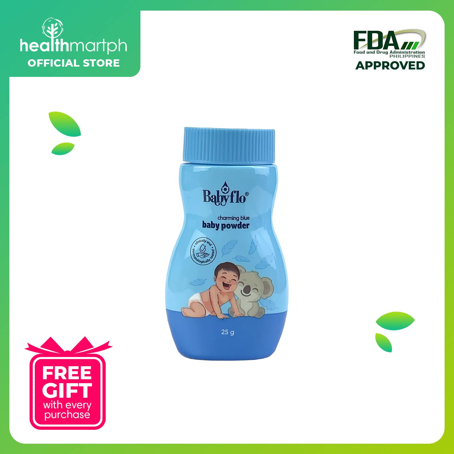Babyflo (25g) Baby Powder (Charming Blue) | Prevent Diaper Rash | Lazada PH