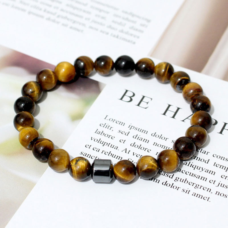 【Top Picks】8MM Natural Stone Magnetic Bracelet Men's Volcanic Stone ...