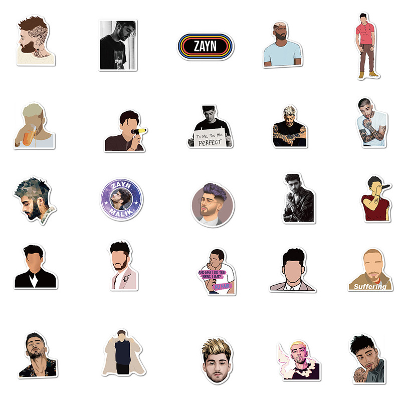 【Hottest Trends】10/50pcs British Singer Zayn Malik Stickers Waterproof ...