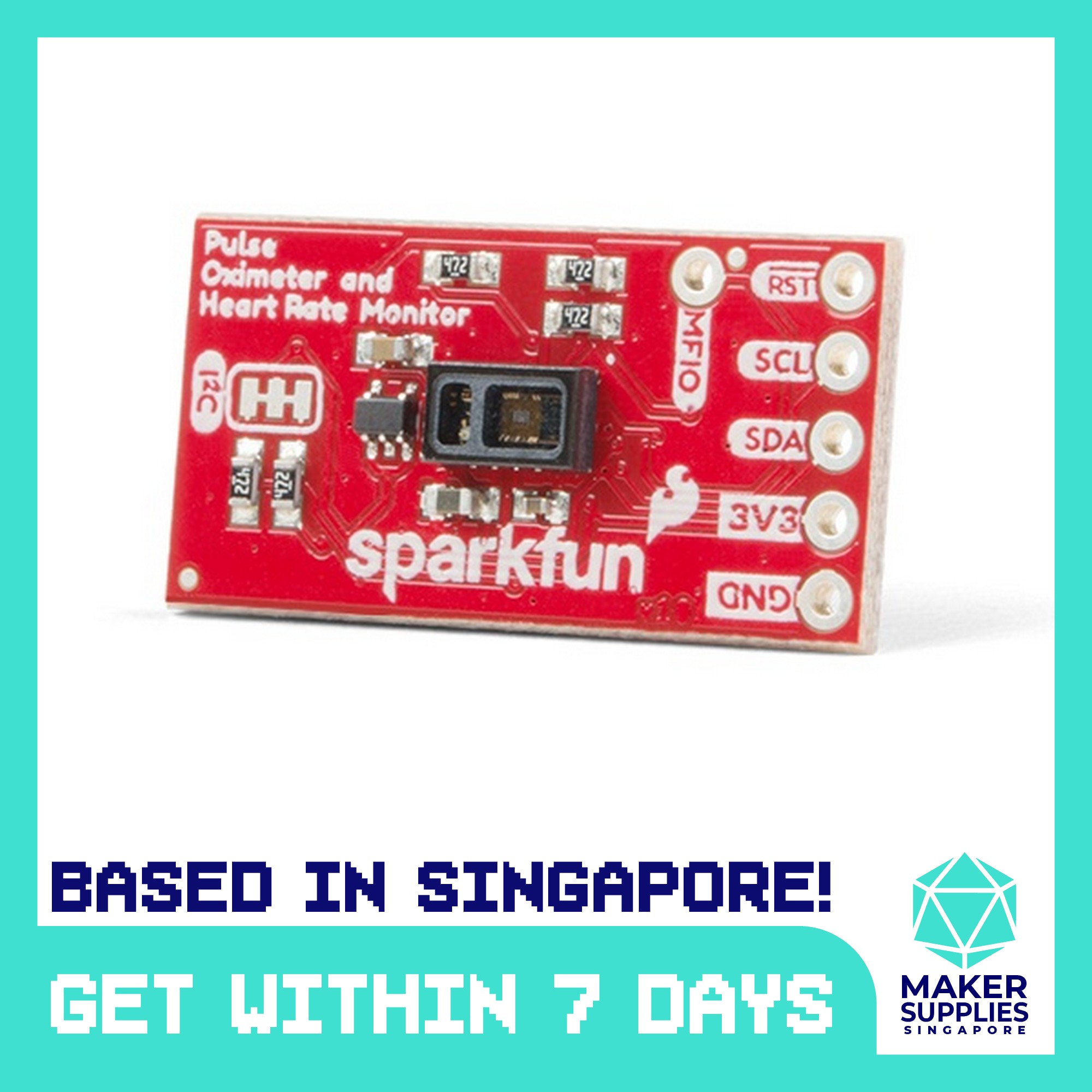 SparkFun Pulse Oximeter and Heart Rate Sensor - MAX30101 & MAX32664 ...