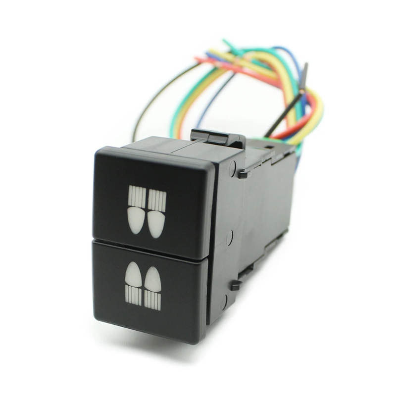 Car Dual Key Switch Led Drl Light Power On Off Radar Parking Retrofited