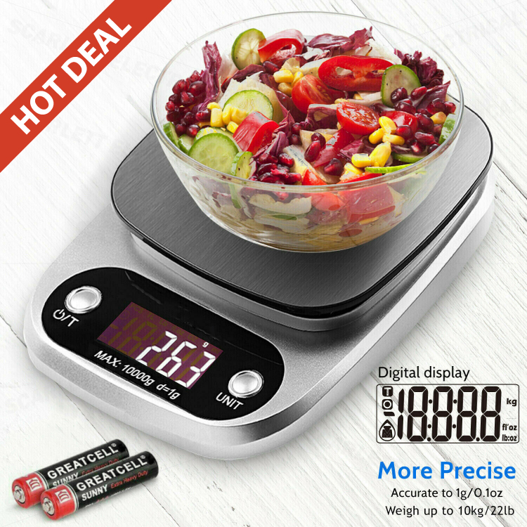 10KG LED Electronic Digital Kitchen Scale High Precision Baking Measure ...