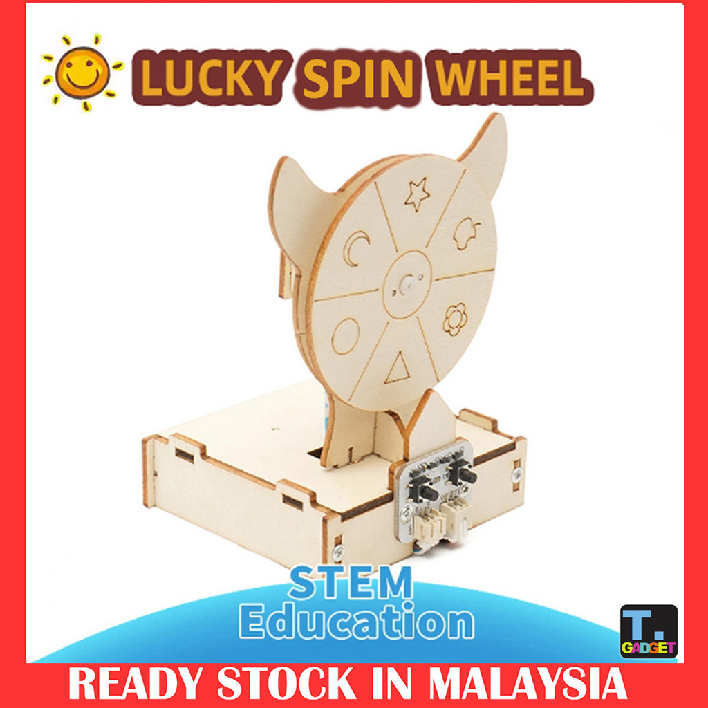 DIY Lucky Spin Wheel Wooden Lucky Draw Educational Kits For Children ...