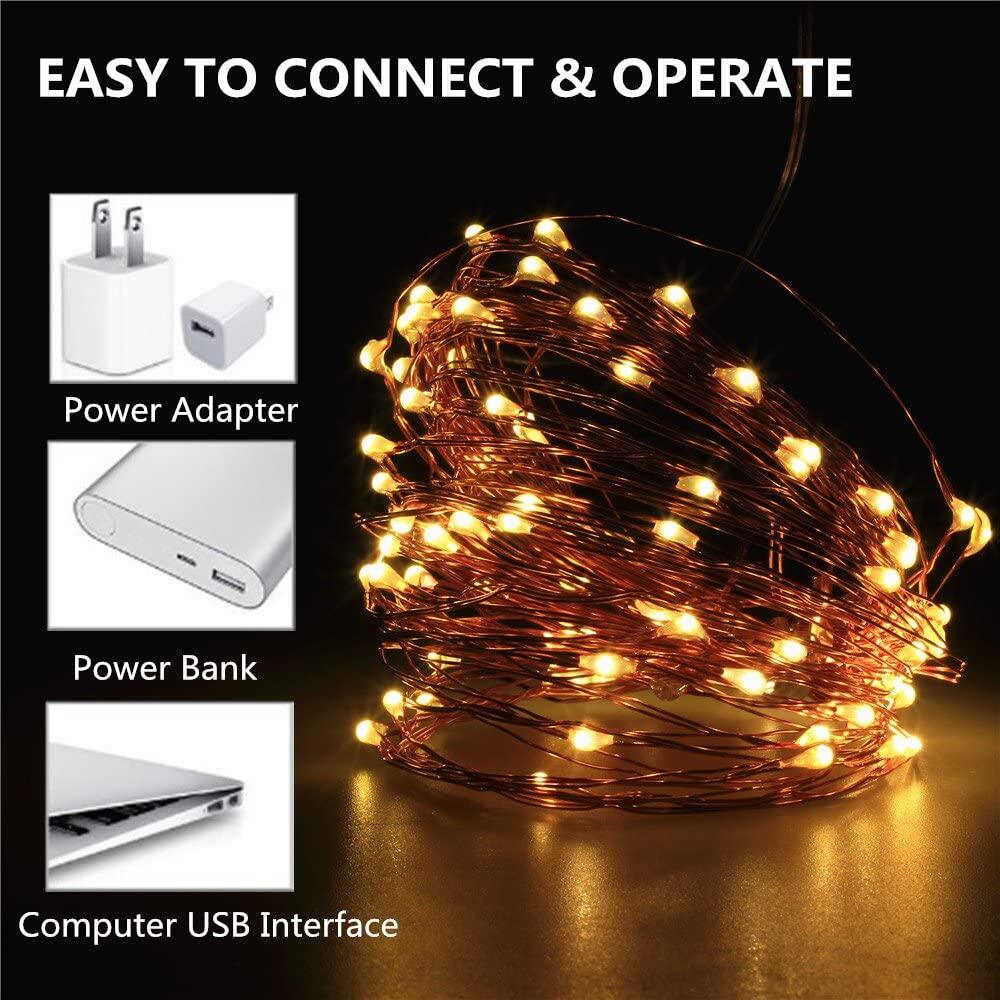 led string light 2m 10m 20m usb powerline fairy lights string lights ...