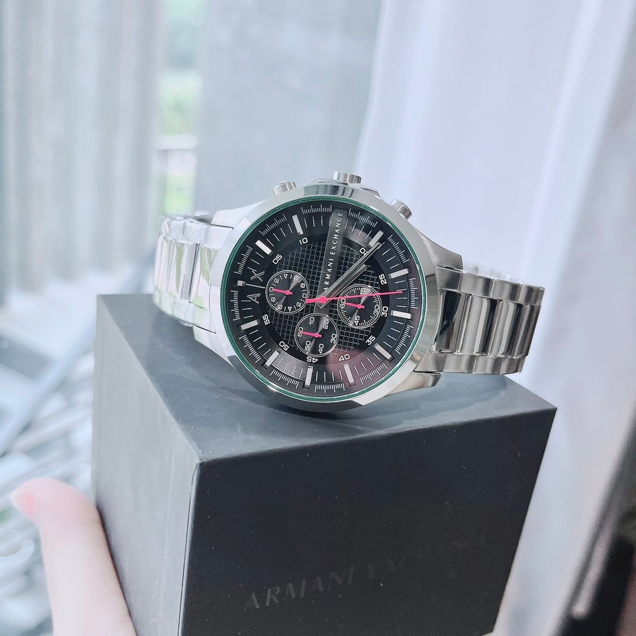 Armani Exchange AX2163 (46mm) Chronograph Stainless Steel Watch - MixASale