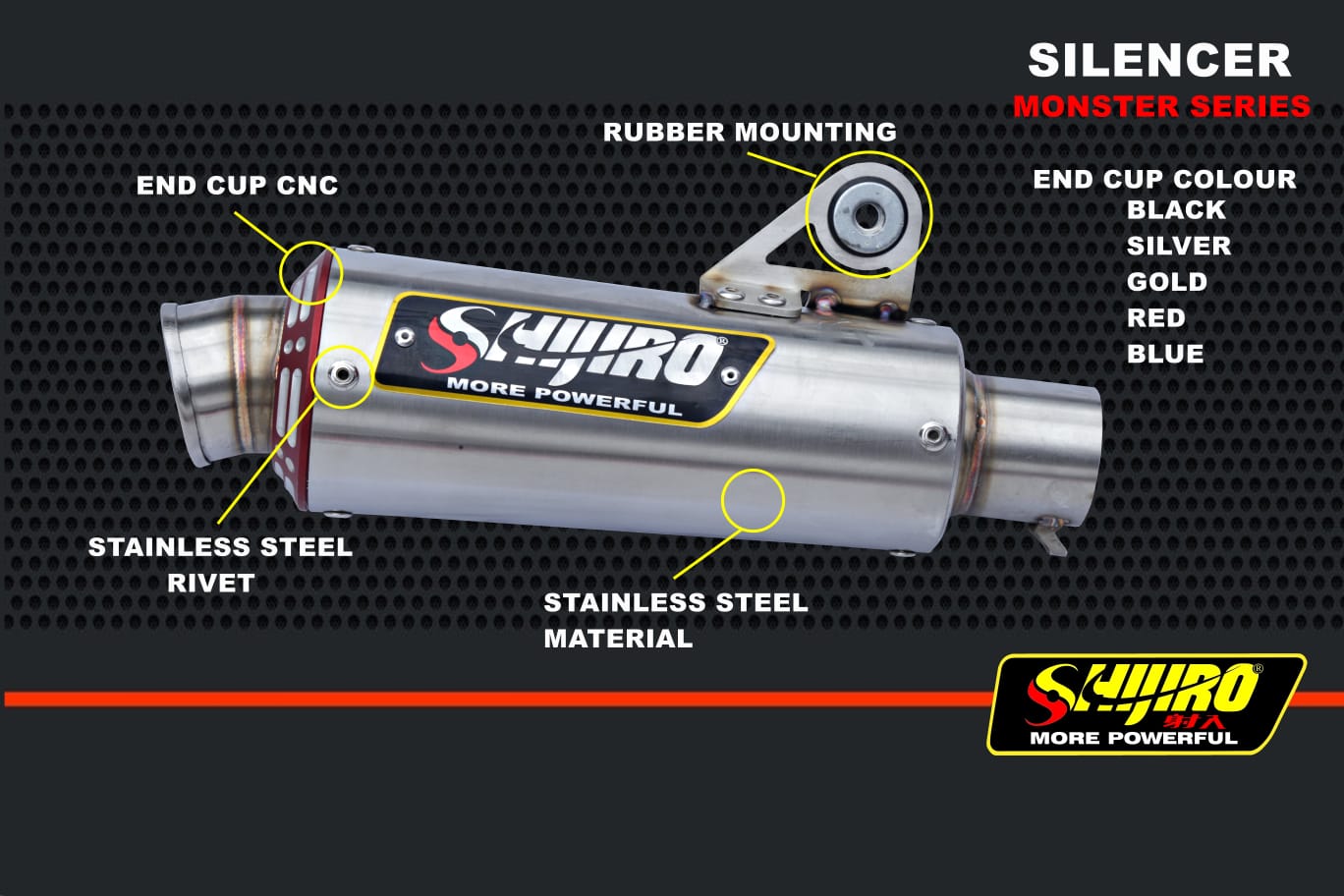 SILENCER ONLY SHIJIRO RACING TYPE M3 | Lazada Indonesia