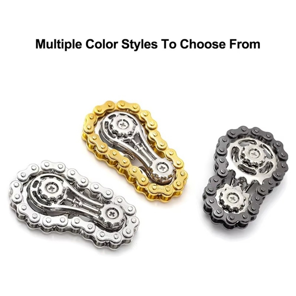 Gift Creative Flywheel Fidget Spinner Spinning Top DIY Bike Chains ...