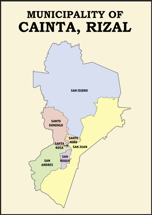 1104 Cainta Rizal Map Waterproof A4 Laminated Chart | Lazada PH