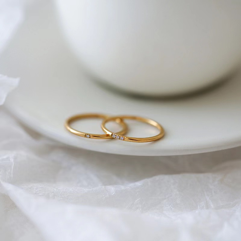 Japanese and Korean Fashion Titanium Steel Ring Women's Niche Light ...