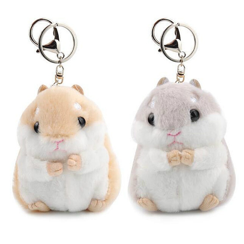 MANYOU Kawaii Cute Soft Keyrings Keychains Faux Rabbit Fur Pompom ...