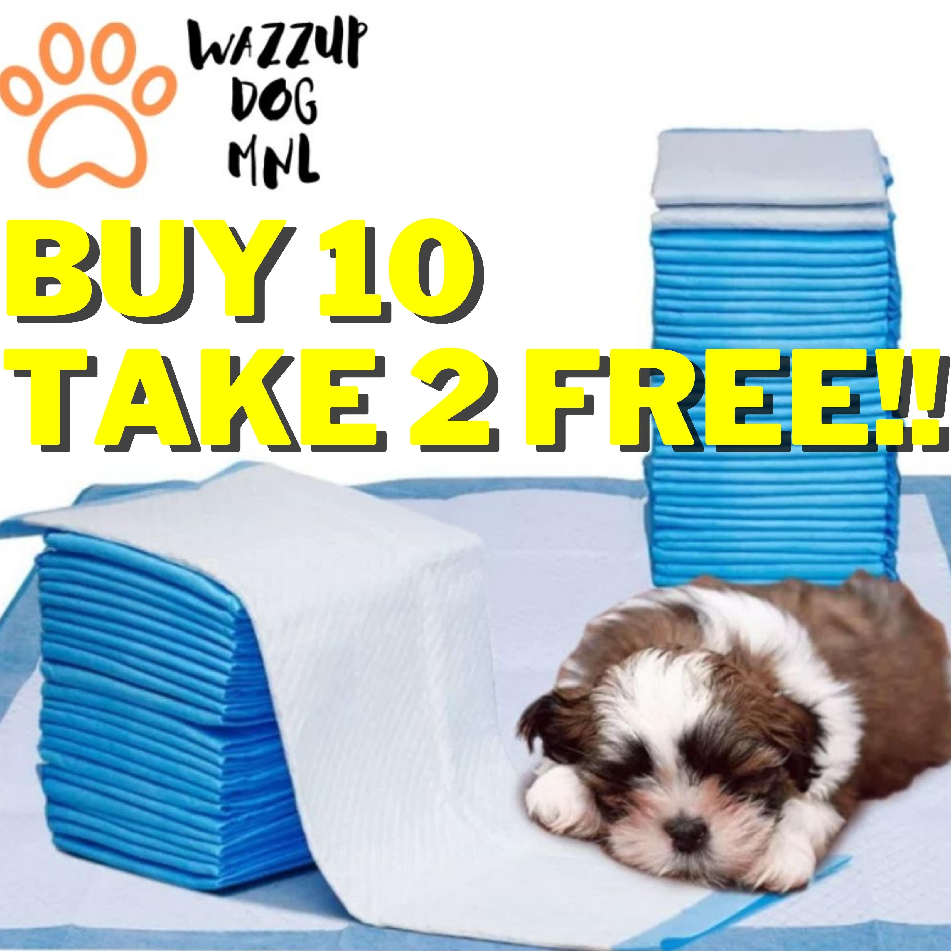 (THICK) Buy 10 Take 2 Free Pet Diaper Dog Pee Training Pad Pet Wee Poop ...