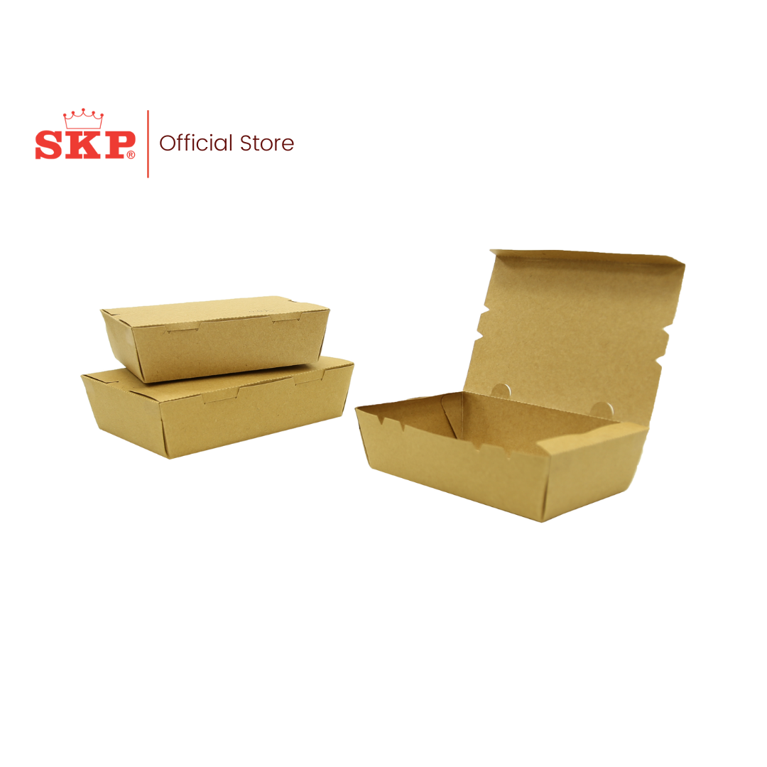 SKP Rectangular Kraft Food Paper Box | Lazada Singapore