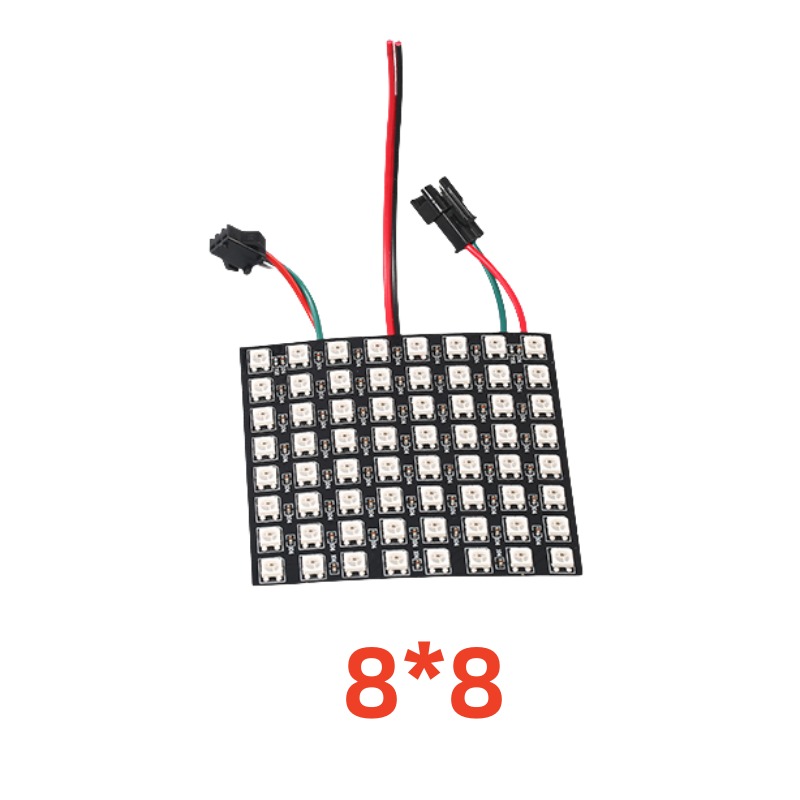 DC5V WS2812B RGB LED Pixel Panel Light 8x8 16x16 8x32 Digital Flexible ...