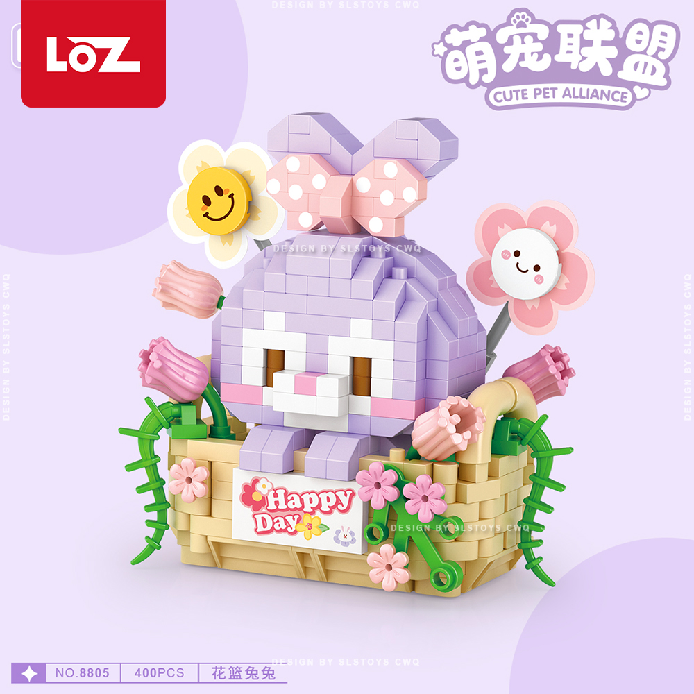 LOZ IDEAS Mini Block Cute Pet Alliance Panda Bunny Rabbit Animal Gift ...