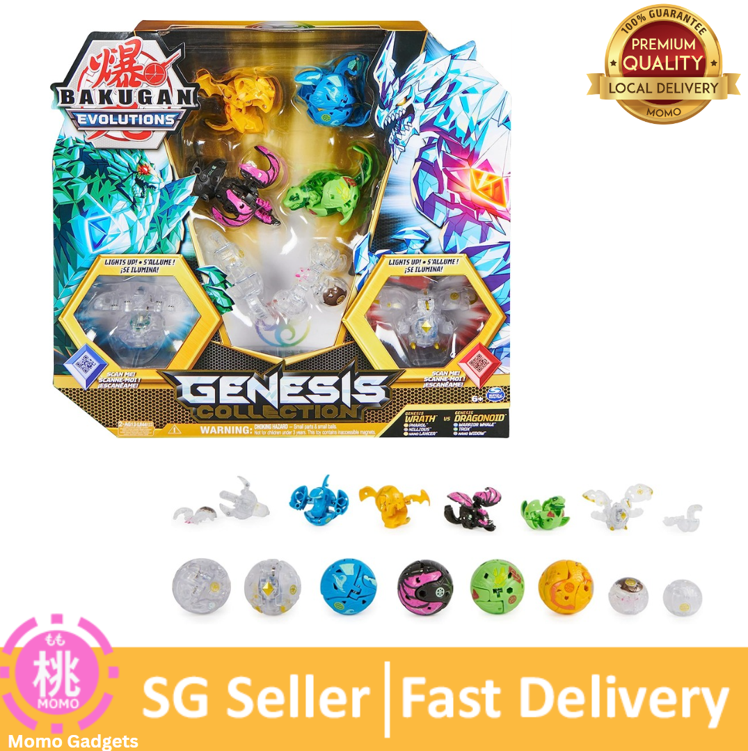 Bakugan Evolutions, Bakugan Genesis Collection Pack, 2 Light Up Bakugan ...