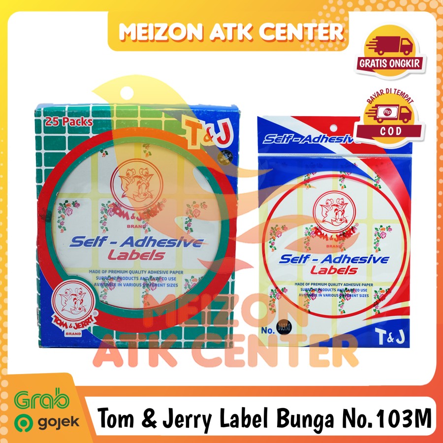 Label Undangan Motif Bunga Tom and Jerry Label Tom & Jerry TNJ ATK [1 ...