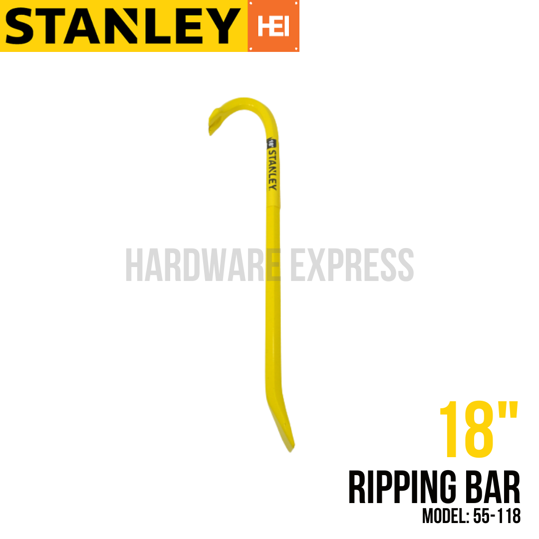 Stanley 18" Long 3/4" Diameter Forged Hexagonal Steel Ripping Bar ...