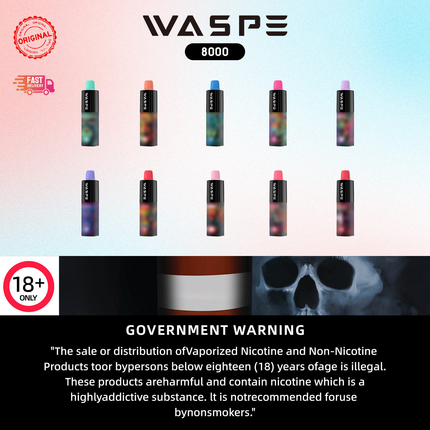 waspe 8000 Disposable Vape Pod Dispo 8000 | Lazada PH