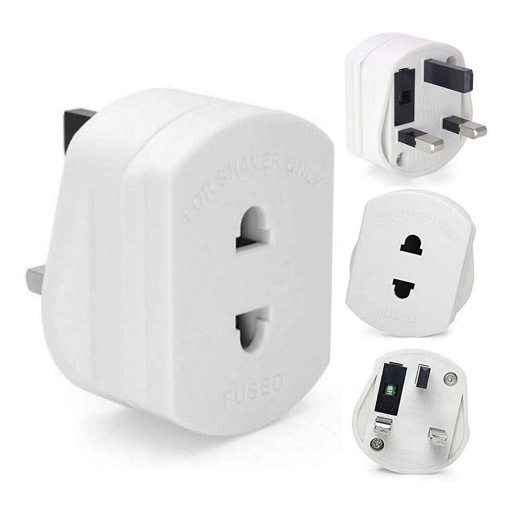 Universal Power Charger Wall Sockets Travel Adapter 2 Pin to UK 3 Pin ...